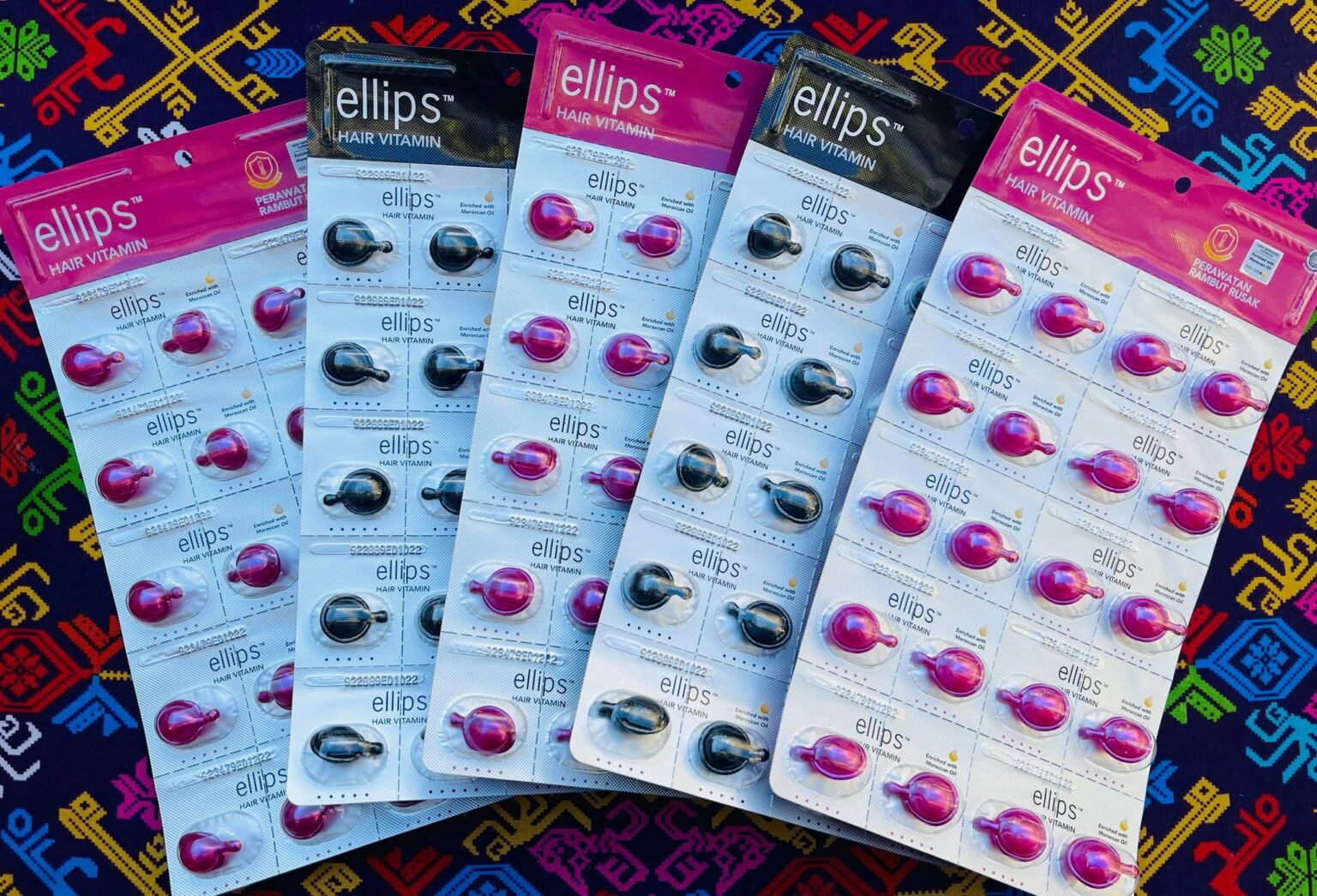 Ellips Hair Shiny Black Capsules Hair Treatment 20 Satchel - Bali Fresh ...